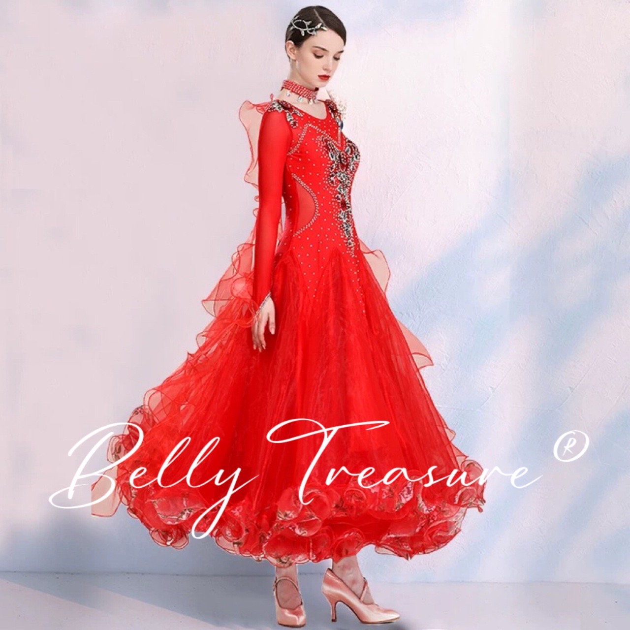 【楽天市場】社交ダンス舞台衣装 ANWN-022-202501：Belly Treasure 楽天市場店