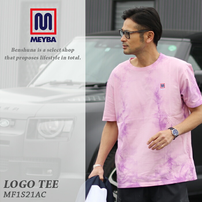 【楽天市場】MEYBA メイバ タイダイ ロゴTシャツ MF1S21AC COTTON TIE DYE TEE パープル ピンク XS-2XL ...