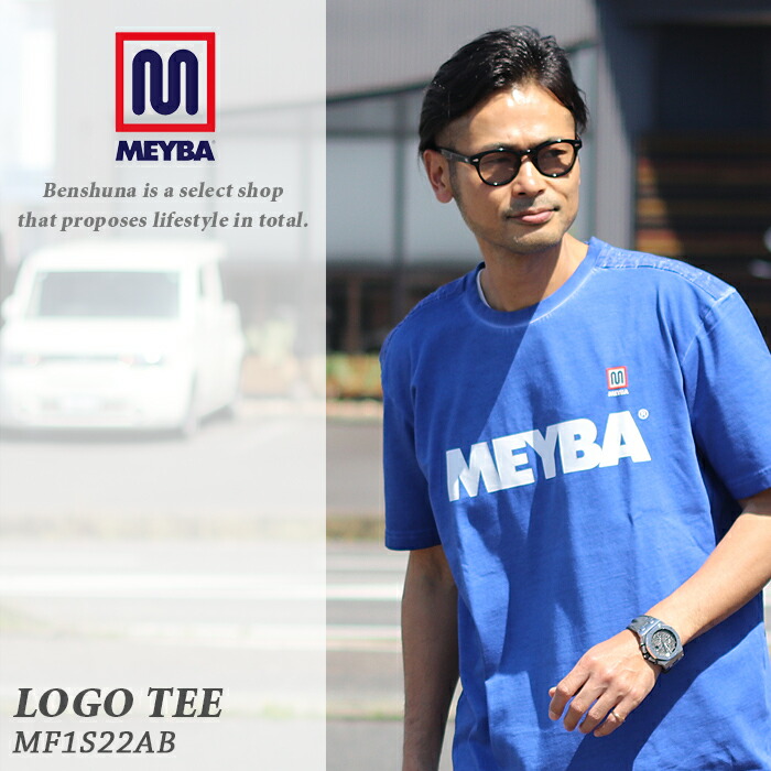 【楽天市場】MEYBA メイバ ワッペン ロゴTシャツ MF1S22AB COLD DYE TEE ブルー (SURF THE WEB) XS ...