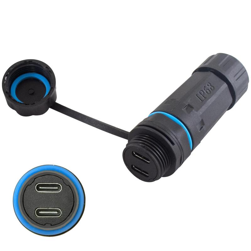 【楽天市場】Poyiccot 防水USB Cアダプタ、通信の防水 USB C コネクタ10Gbps IP68 防水 PA66絶縁体USB3.1 ...