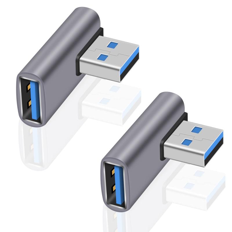 【楽天市場】Poyiccot USB L字 アダプタ、USB 3.1アダプタL字型 USB L字 変換 USB L字 延長アダプタ ...