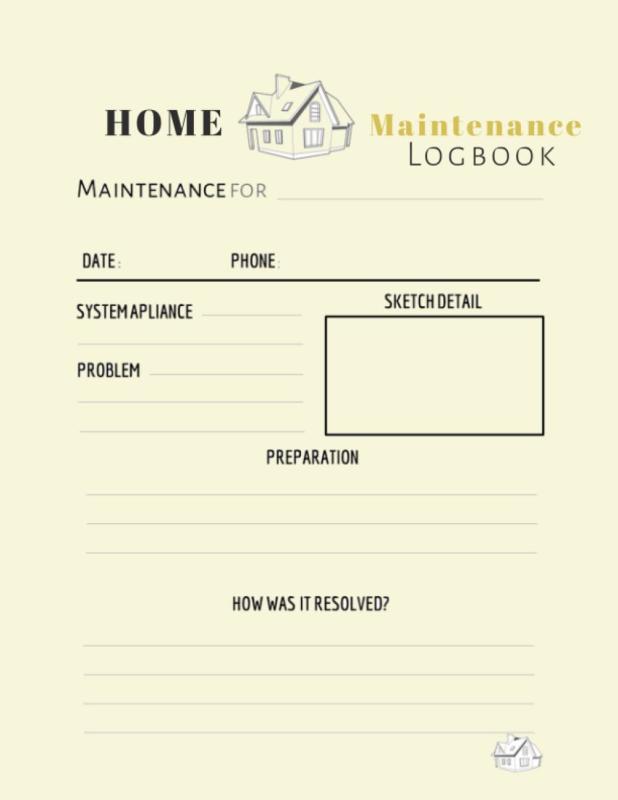 【楽天市場】Home Maintenance Logbook: Planner for Home Maintenance, Repairs ...