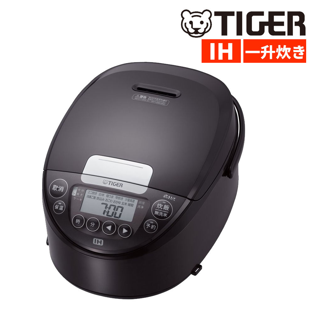 【楽天市場】【1升炊き】【炊飯器】タイガー 炊飯器 JPW-D180(T) (JPWD180) ブラウン IHジャー炊飯器 炊きたて 遠赤黒厚釜 高加熱 剛火IH 炊飯ジャー 調理 早炊き ...