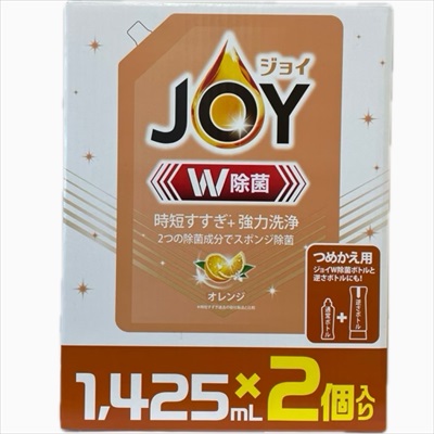 【楽天市場】ジョイ W除菌 食器用 洗剤 オレンジ 詰め替え 1425ml×2個入り P＆G【COSTCO】コストコ 時短すすぎ 強力洗浄 スポンジ除菌 食器 調理用具 洗剤 台所洗剤：美 ...