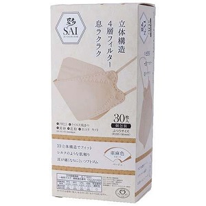 【楽天市場】彩 SAI 3D COLOR MASK ベージュ ふつうサイズ 30枚入：くすりの勉強堂＠最新健康情報