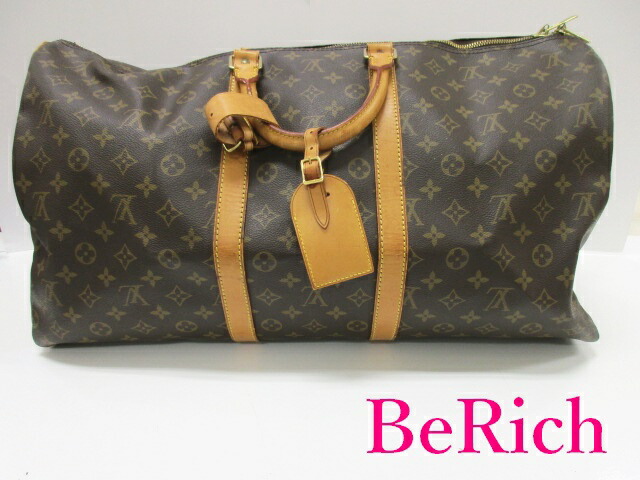 【楽天市場】ルイ ヴィトン LOUIS VUITTON モノグラム キーポル 55 M41424 LV ロゴ ボストンバッグ ハンドバッグ ...