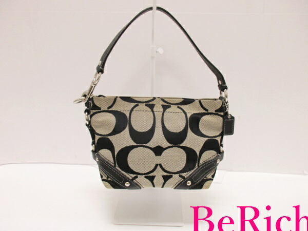 【楽天市場】コーチ COACH シグネチャー トップ ハンドル ショルダーバッグ 黒 ブラック キャンバス レザー ワンショルダー ポーチ 鞄 ...