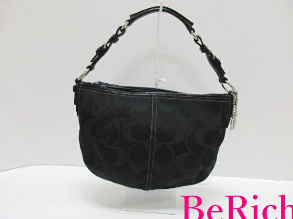 【楽天市場】コーチ COACH ショルダーバッグ 12675 ソーホー シグネチャー ホーボー 黒 ブラック キャンバス レザー ロゴ ワン ...