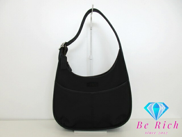 【楽天市場】コーチ ワン ショルダーバッグ 6203 ブラック 黒 ハンドバッグ ポリウレタン レザー COACH 【中古】【送料無料 ...