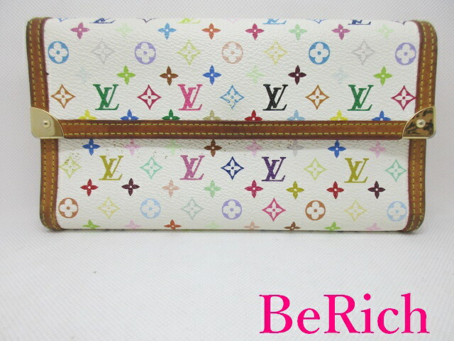 【楽天市場】ルイ ヴィトン LOUIS VUITTON 三つ折り 長財布 モノグラム マルチカラー ポルト トレゾール インターナショナル ...