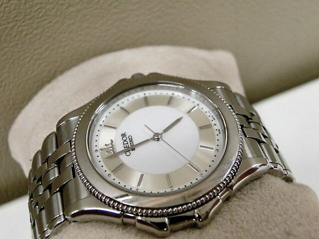 【楽天市場】美品 セイコー クレドール パシフィーク 8J81-6B70 K18WG/SS クォーツ レディース 腕時計 ホワイト/シルバー ...