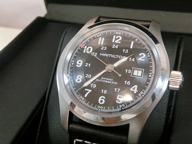 【楽天市場】ハミルトン カーキフィールド H705450 メンズ 腕時計 自動巻き AT デイト SS/レザー ブラック文字盤 【中古】【送料 ...