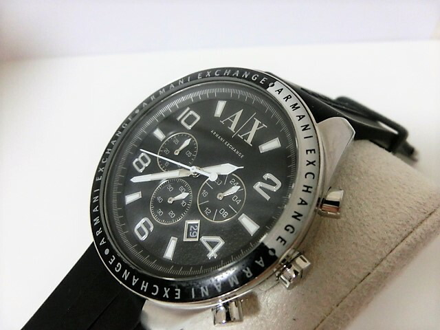 【楽天市場】アルマーニ エクスチェンジ AX1250 メンズ 腕時計 SS デイト ブラック文字盤 【中古】【送料無料】 mk1214 ...