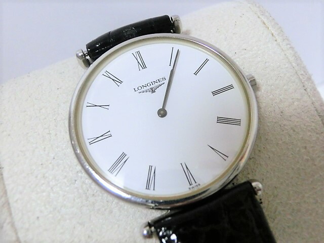 【楽天市場】ロンジン L4.635.4 グランドクラシック メンズ 腕時計 クォーツ SS/レザー ホワイト文字盤 LONGINES 【中古 ...