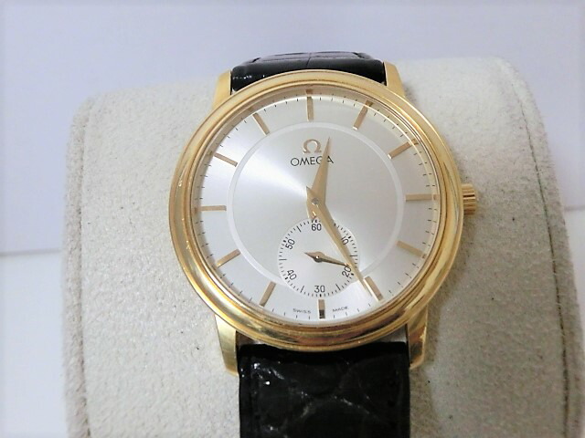 【楽天市場】OH済 オメガ デヴィル プレステージ 4620.31 K18YG 750 無垢 メンズ 腕時計 手巻き スモールセコンド レザー ...