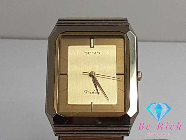 【楽天市場】セイコー SEIKO ドルチェ メンズ 腕時計 7741-508A スクエア ゴールド SS GP アナログ クォーツ QZ ...