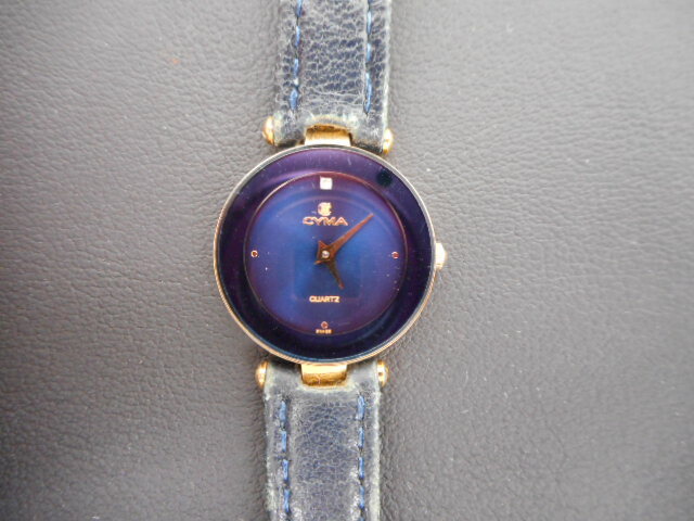 【楽天市場】CYMA シーマ レディース腕時計 ネイビー クォーツ SS×レザー 【中古】【送料無料】 ht1115：BeRich 楽天市場支店