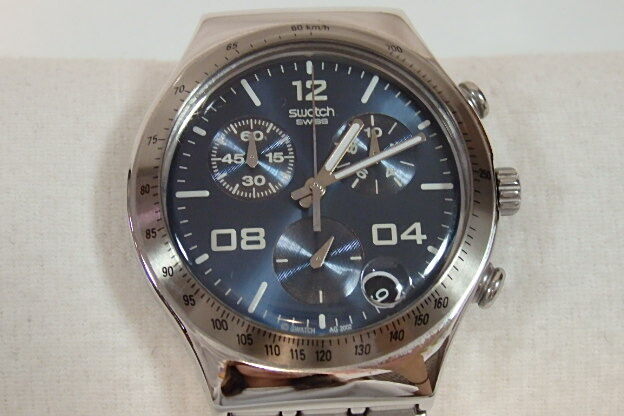 【楽天市場】スウォッチ swatch アイロニー IRONY クロノグラフ デイト メンズ 腕時計 ネイビー 文字盤 シルバー SS クォーツ ...
