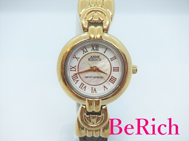 【楽天市場】アン クライン ANNE KLEIN レディース 腕時計 AL21E シェル 文字盤 SS レザー 茶 ブラウン アナログ ...