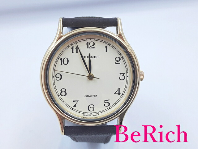 【楽天市場】ホーネット HORNET 腕時計 HN-113 アイボリー 文字盤 SS レザー ブレス アナログ クォーツ QZ ウォッチ ...