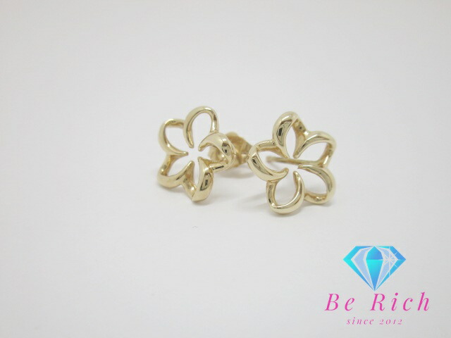 【楽天市場】K14 14K YG フラワー モチーフ デザイン スタッド ピアス 14金 585 イエロー ゴールド 宝石 ジュエリー アクセサリー 【中古】【送料無料】th9496 ...