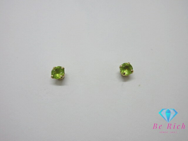 【楽天市場】K14 14K YG ペリドット 付 デザイン スタッド ピアス 14金 585 イエロー ゴールド 色石 宝石 ジュエリー アクセサリー 【中古】【送料無料】th11494 ...