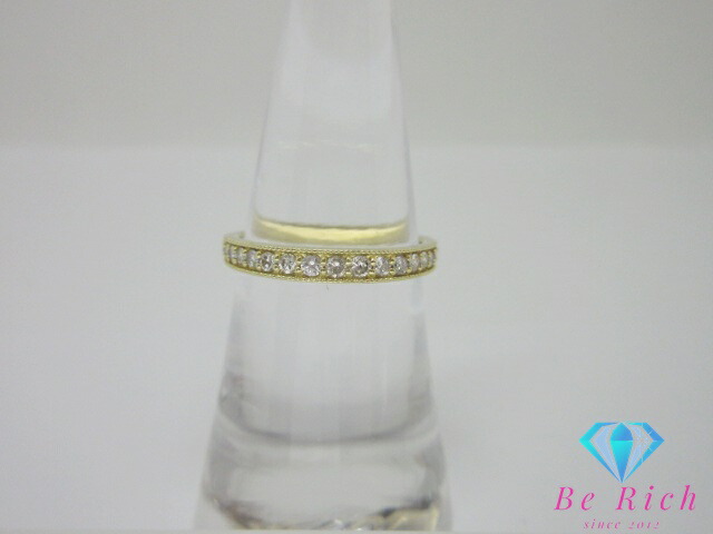 【楽天市場】K18 YG ダイヤモンド 0.30ct ハーフ エタニティデザイン リング 指輪 12号 18金 750 メレ 宝石 ジュエリー アクセサリー 【中古】【送料無料】th11959 ...