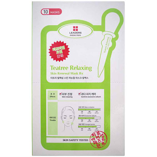 【楽天市場】【10枚入り】 リーダース コスメティック IN ティーツリーリラックシング スキン マスク LEADERS COSMETICS ...