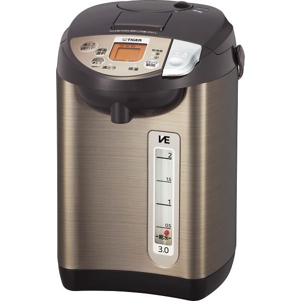 【楽天市場】タイガー 蒸気レスVE 電気まほうびん3.0L 電気ポット ブラウン｜ポット 魔法瓶 家電 のし対応 ラッピング対応 個包装 ...