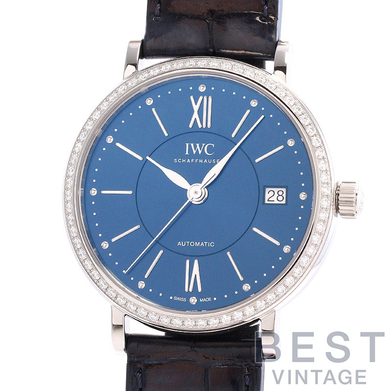 【楽天市場】アイダブリューシー 【IWC】 ポートフィノオートマチック 37 IW458111 レディース ブルー ステンレススティール 腕 ...