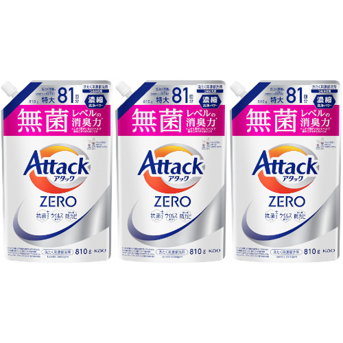 【楽天市場】アタックZERO つめかえ用 810g【3個セット】(4901301435552-3)：ベストHBI