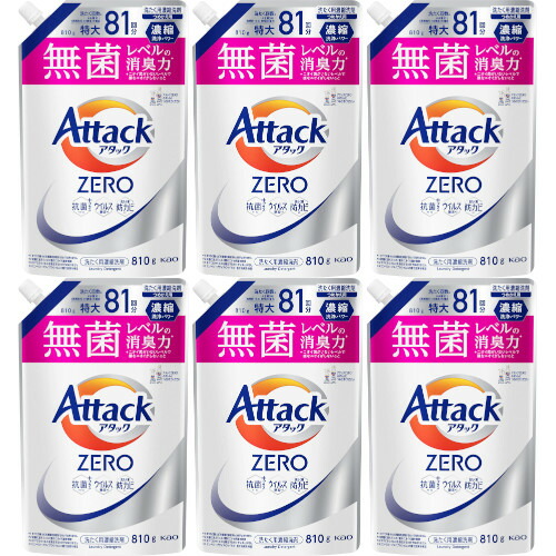 【楽天市場】アタックZERO つめかえ用 810g【6個セット】(4901301435552-6)：ベストHBI