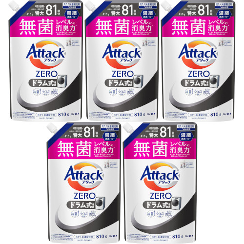 【楽天市場】アタックZERO ドラム式専用 つめかえ用 810g【5個セット】(4901301435620-5)：ベストHBI