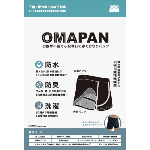【楽天市場】OMAPAN(オマパン) Mサイズ 1枚入(4595988542537)：ベストHBI