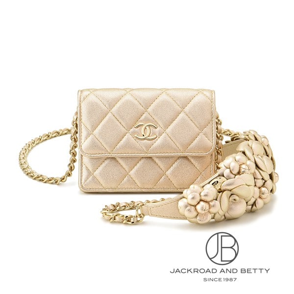 【楽天市場】シャネル CHANEL マトラッセ カメリア ミニ チェーン ウォレット ゴールド AP2322 中古 バッグ/財布/小物 ...