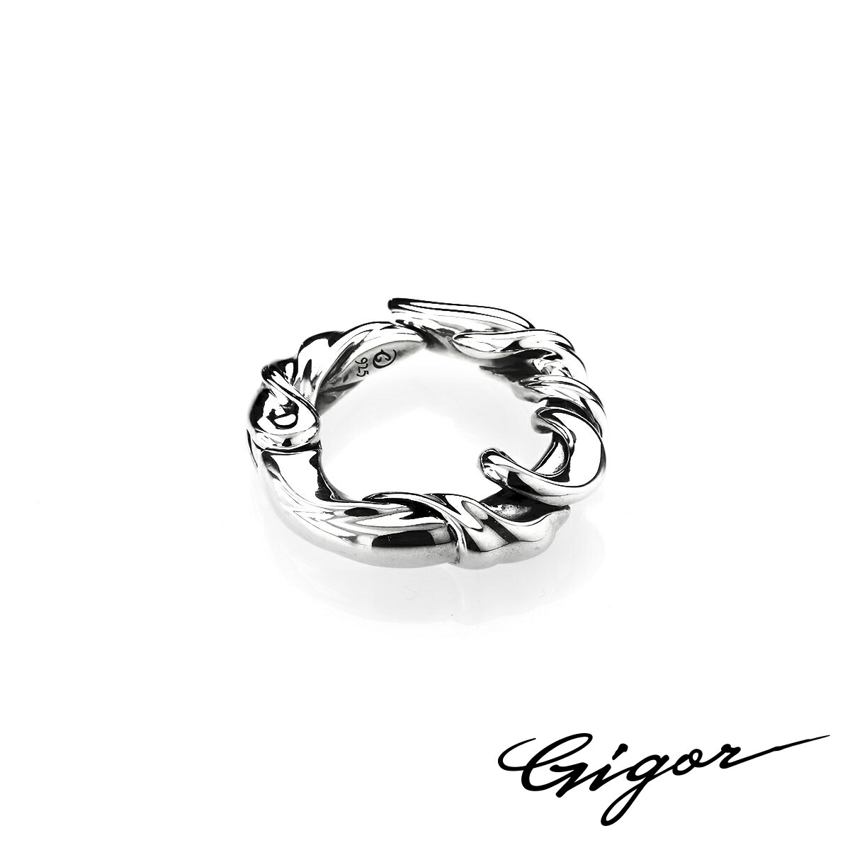 ジゴロウ キーチェーン メンズ ブランド シルバー クロコダイル