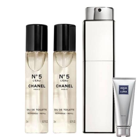 【楽天市場】★女子力UPコフレ/送料無料★シャネル N°5 ロー ツィスト ＆ スプレイ(オードゥ トワレット)(3x20mL) ヒト幹細胞 ...