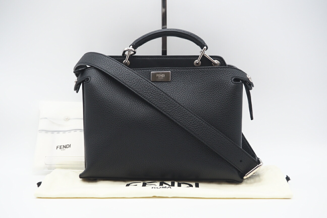 【楽天市場】☆安心の3大保証☆ ABランク ≪FENDI フェンディ/2WAYバッグ≫ 7VA506 ピーカブー セレリア ピーカブー アイコニック エッセンシャル ブラック 送料無料 【中古 ...