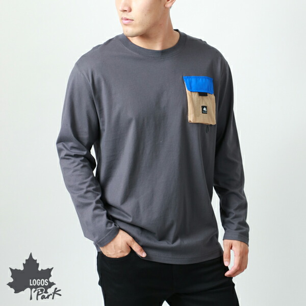 【楽天市場】LOGOS park ロゴス パーク Tシャツ メンズ 長袖 大きいサイズ オシャレ ティーシャツ ブランド ロゴ 無地 ポケット 付き ロンティー ロンT ポケットTシャツ ...