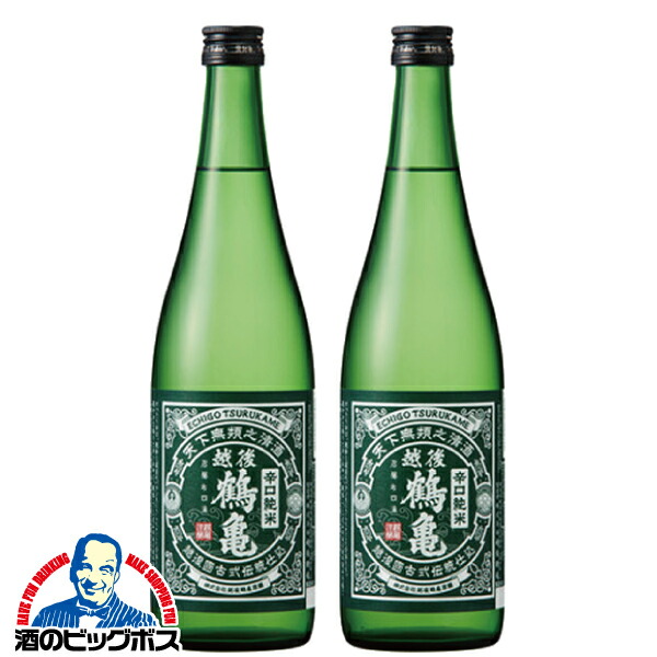 【楽天市場】1･2日は最大200円OFFクーポン 日本酒 純米酒 【本州のみ 送料無料】越後鶴亀 辛口 純米酒 720ml×2本《002 ...