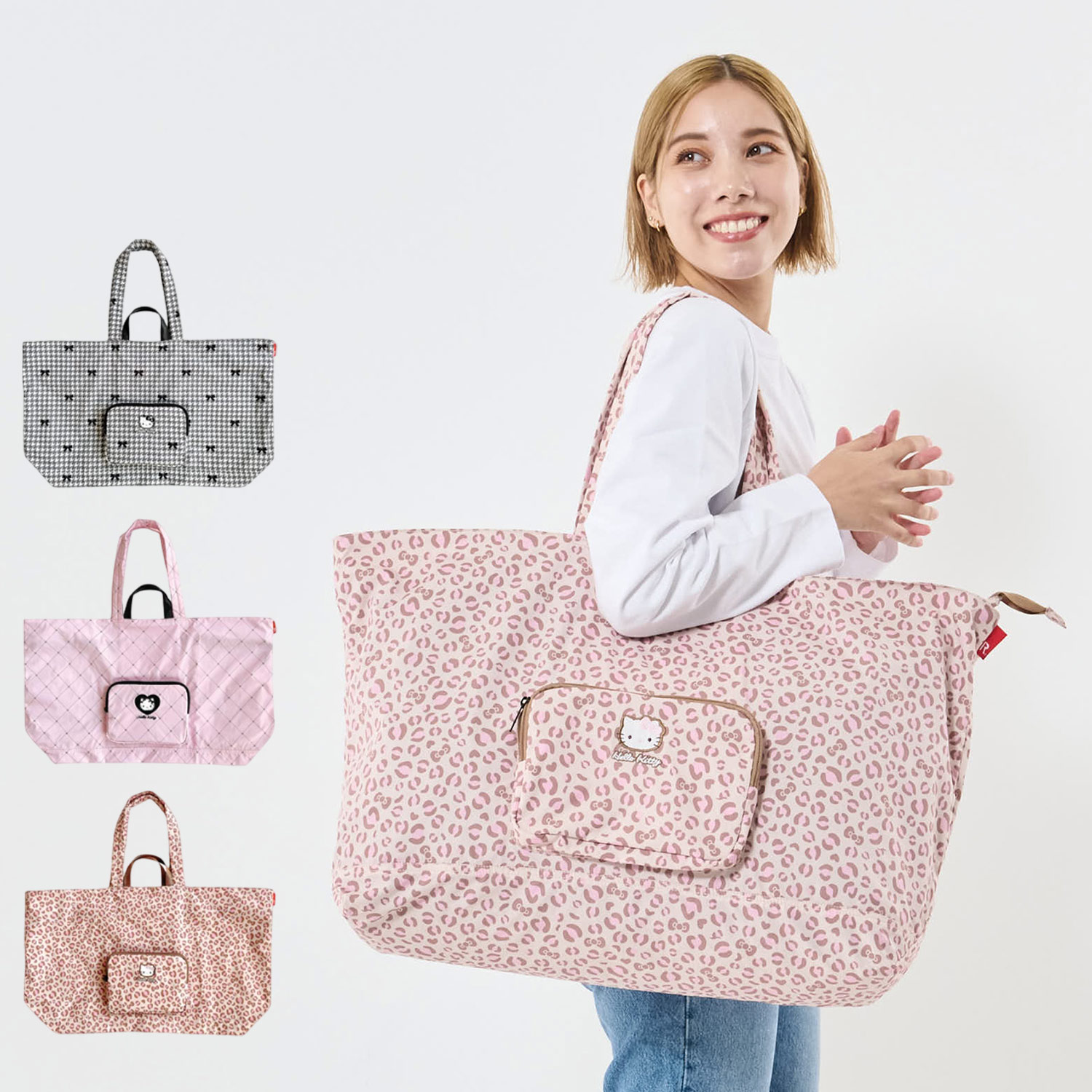 【楽天市場】ROOTOTE HELLO KITTY PACKABLE ルートート バッグ トートバッグ パッカブル ハローキティ-A レディース 大容量 撥水 ファスナー付き ブラック ピンク ...