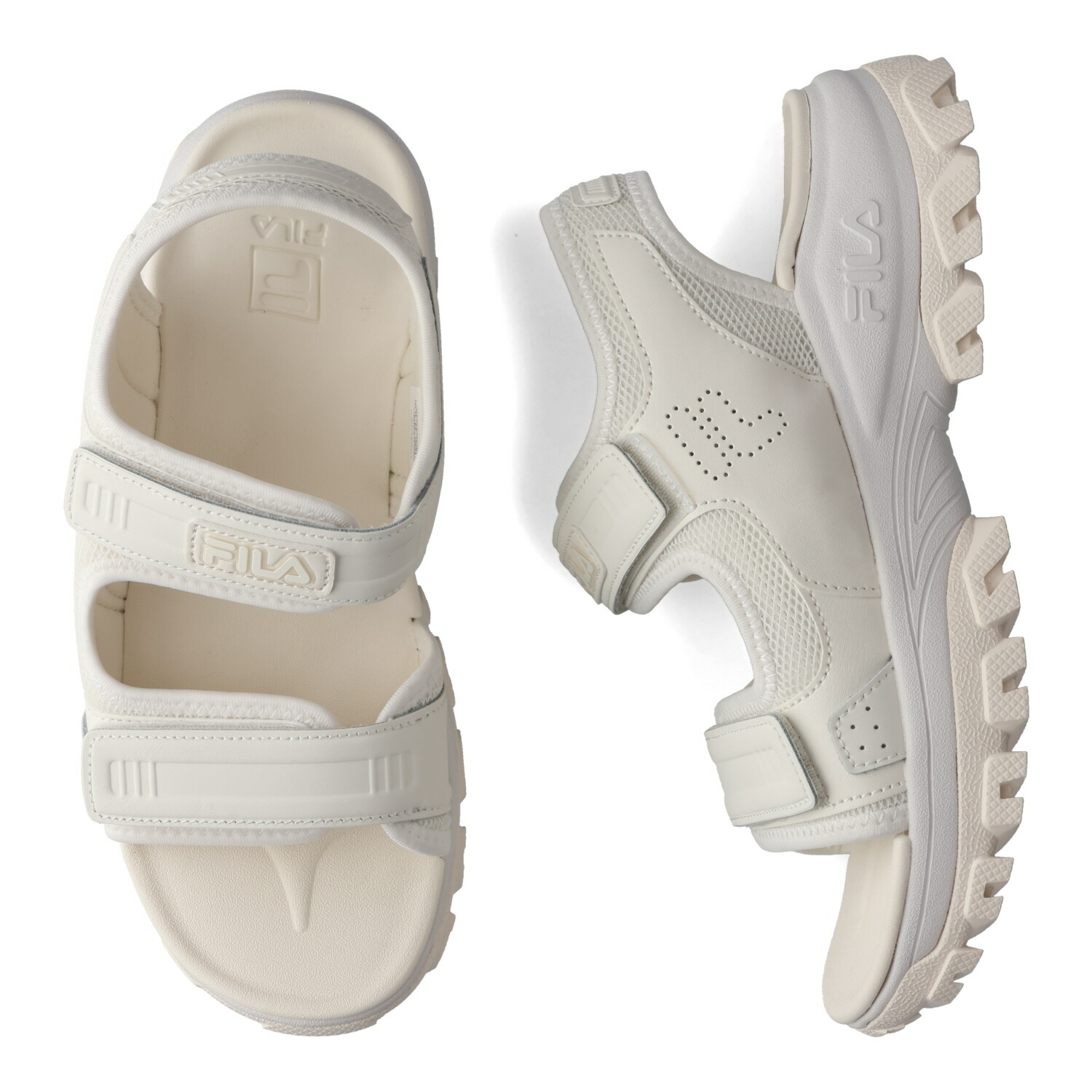 【楽天市場】FILA TRACER SANDAL F フィラ サンダル スポーツサンダル トレーサー F レディース 厚底 ホワイト 白 ...