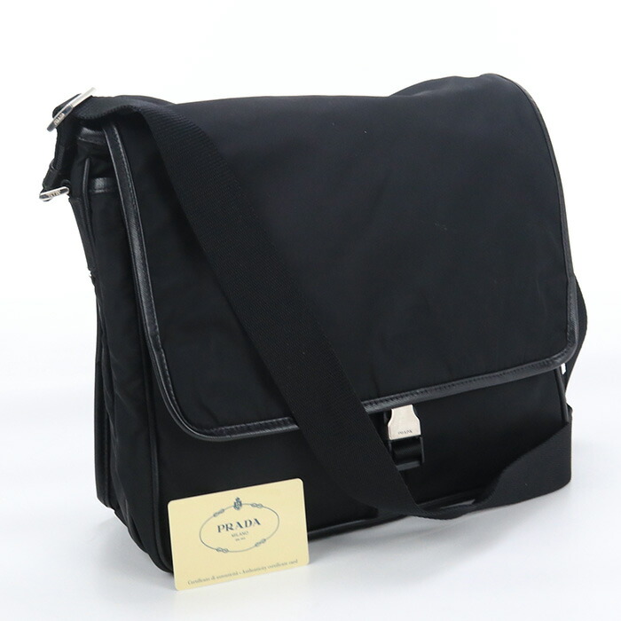 【楽天市場】【中古良品】プラダ(PRADA) ショルダーバッグ ナイロン V166 ﾌﾞﾗｯｸ【ランク：A】 us-2 ﾒﾝｽﾞ：ブランド総合卸 ビッグヒット