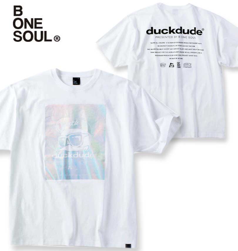 【楽天市場】大きいサイズ メンズ b-one-soul DUCK DUDE メタリック 半袖 Tシャツ ホワイト 3L 4L 5L 6L 送料 ...
