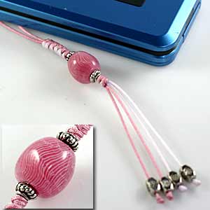 【楽天市場】とんぼ玉ストラップ流水の動ピンク ED-005【アウトレット】：ビッグスター ネットショップ