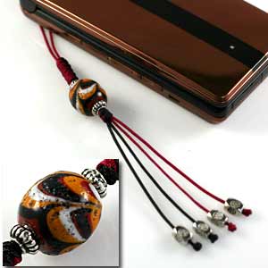 【楽天市場】とんぼ玉ストラップ古代の風黄・黒 OA-016【激安メガセール！】：ビッグスター ネットショップ