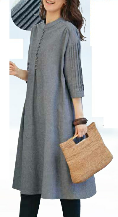 楽天市場】シャツワンピース レディース 日本製 ポンチ素材 襟付き