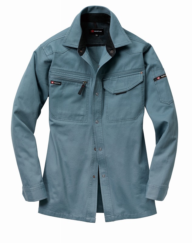 【楽天市場】BURTLE バートル 1315 長袖シャツ ミストブルー 3Lサイズ 秋冬用 メンズ 防縮 綿素材 作業服 作業着 ユニホーム 1311シリーズ：バイクマン 楽天市場店