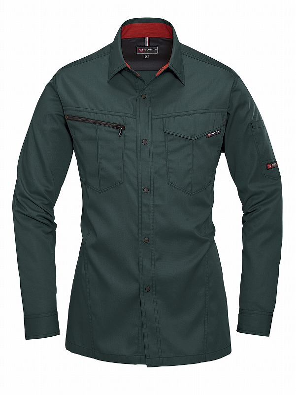 【楽天市場】BURTLE バートル 6083 長袖シャツ クーガー 3Lサイズ オールシーズン メンズ 制電ケア 作業服 作業着 ユニホーム 6071/6081シリーズ：バイクマン 楽天市場店