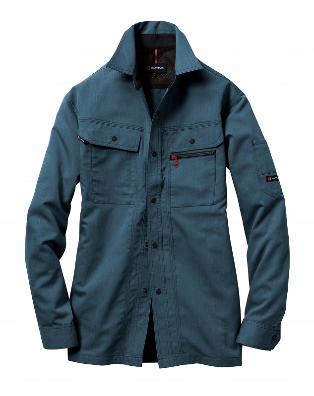 【楽天市場】BURTLE バートル 8063 長袖シャツ インディゴ Mサイズ オールシーズン メンズ 吸汗速乾 形態安定 制電ケア 作業服 作業着 ユニホーム 8051/8061シリーズ ...